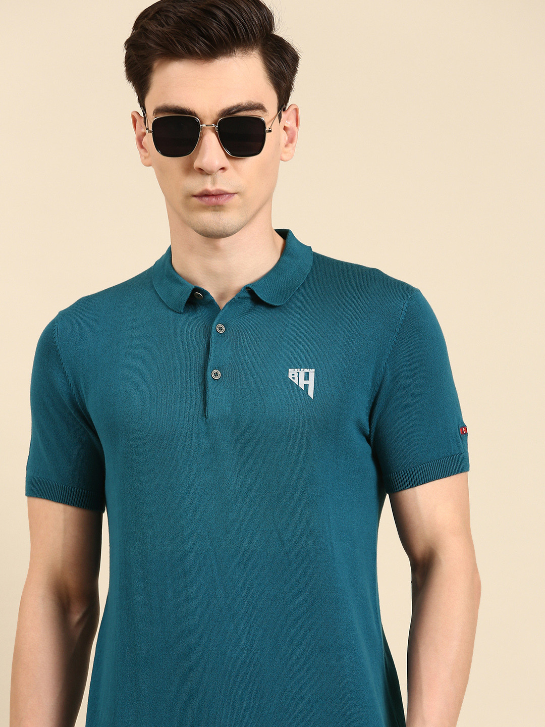 Buy Being Human Men Brand Logo Printed Polo Collar T Shirt - Tshirts ...
