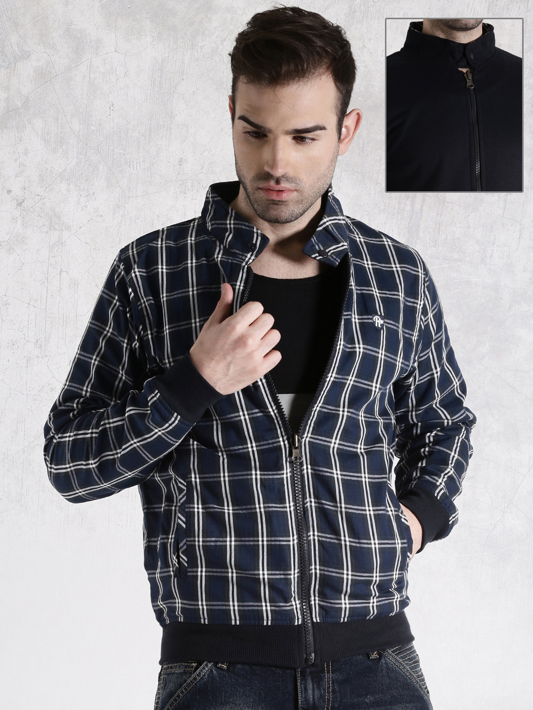 Buy Roadster Navy Reversible Jacket - Jackets for Men 1358072 | Myntra