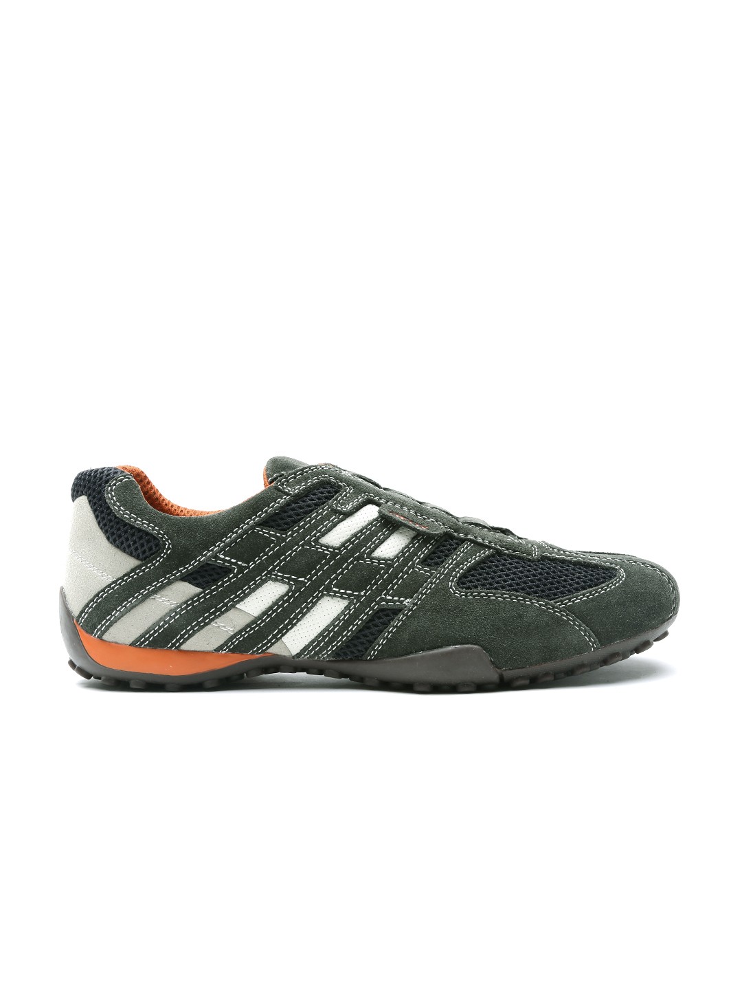 Buy GEOX Respira Men Olive Green Breathable Italian Patent Leather ...