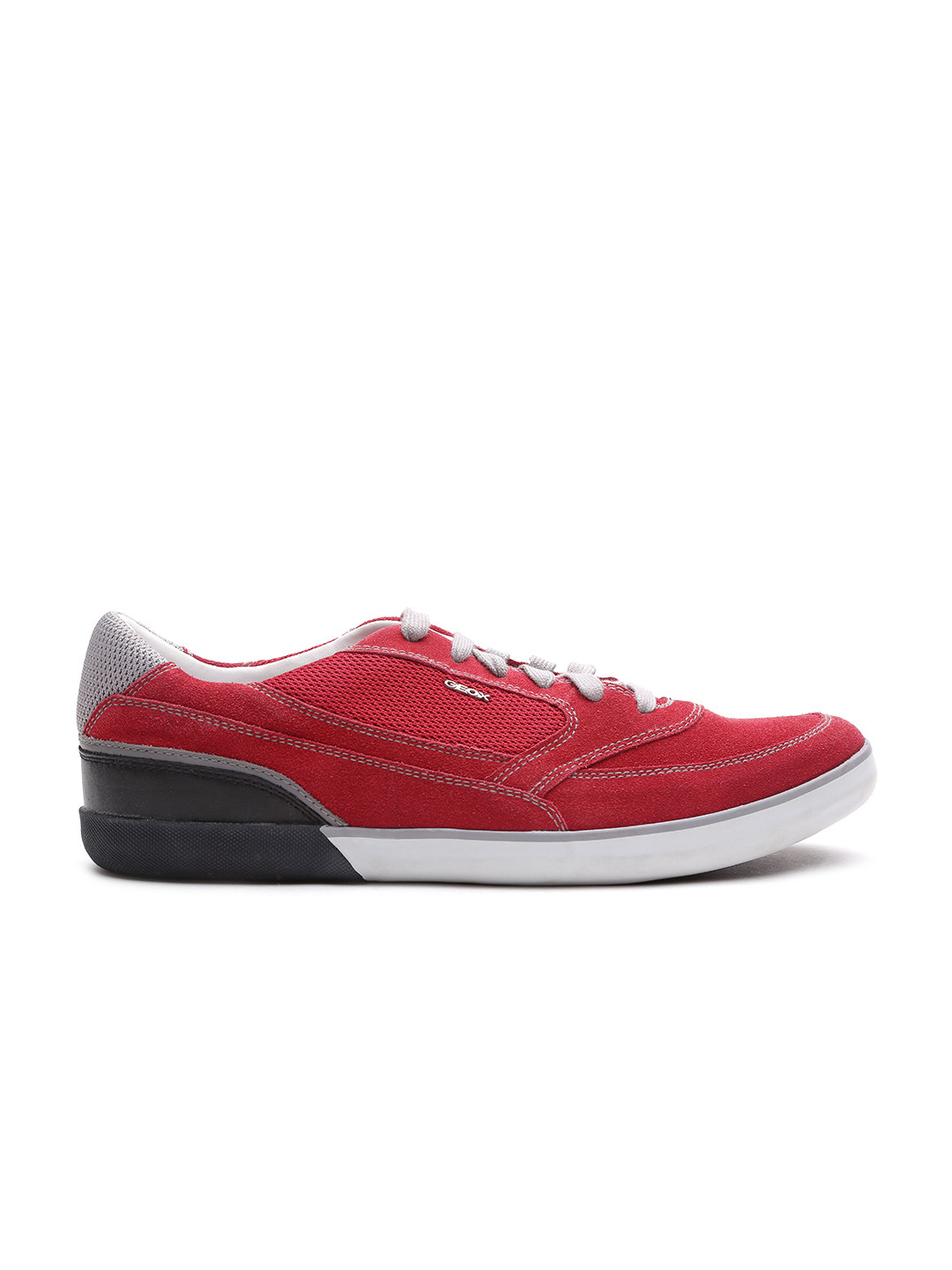 Buy GEOX Respira Men Red Italian Patent Suede Sneakers - Casual Shoes ...