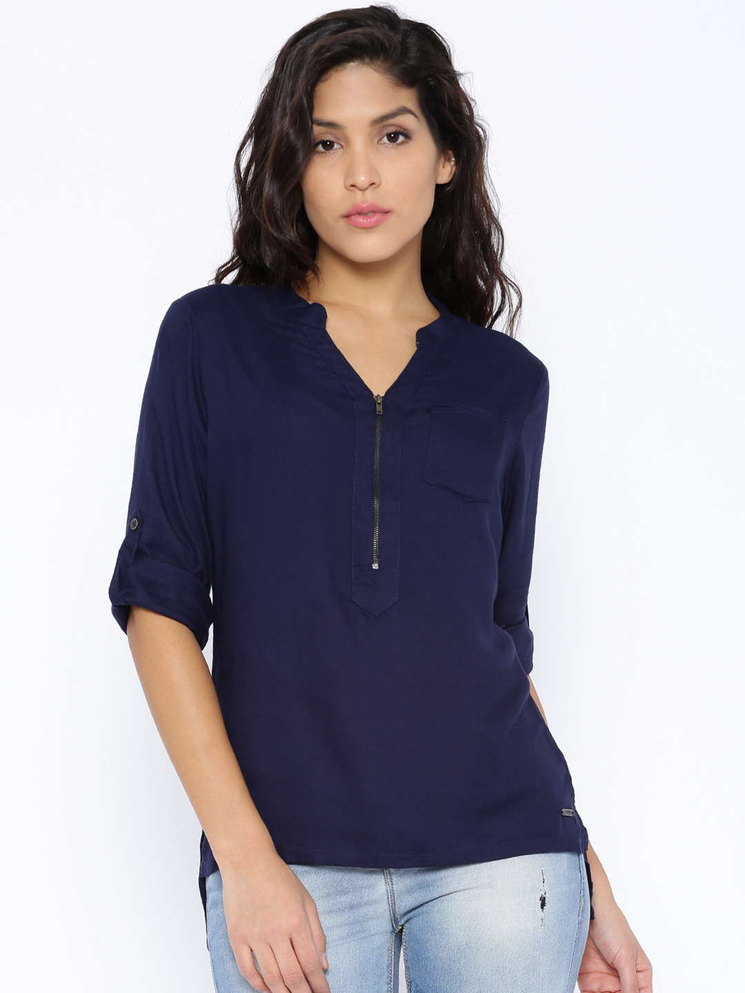 Buy Roadster Navy Top - Tops for Women 1362189 | Myntra