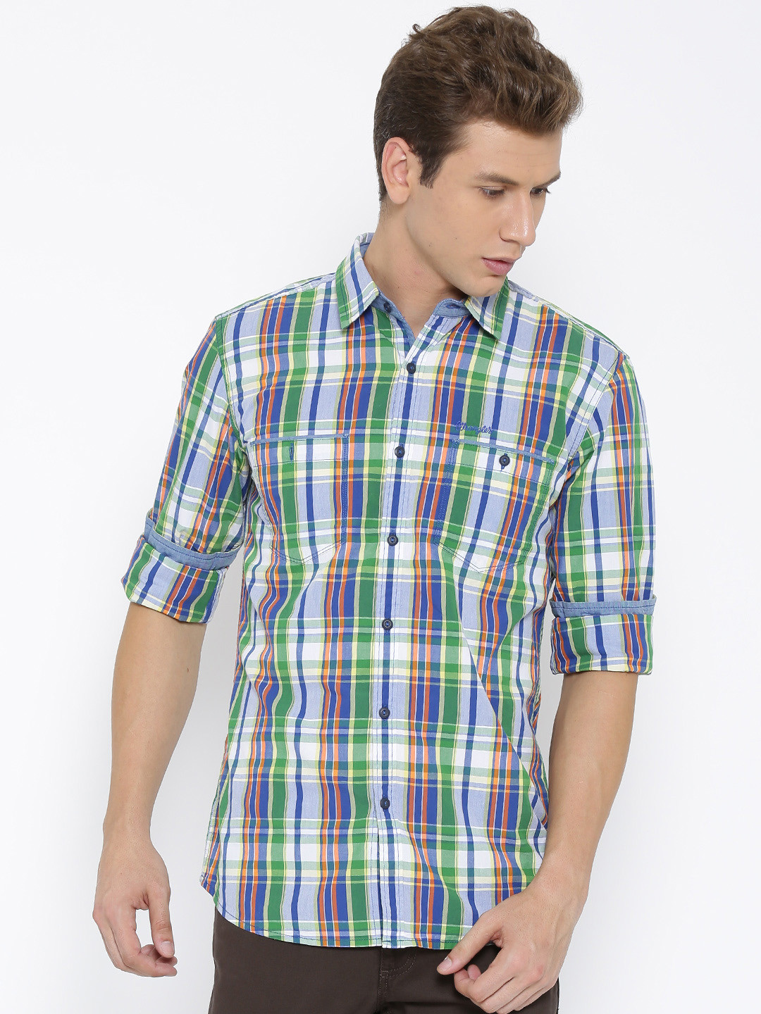 Buy Wrangler Multicoloured Checked Casual Shirt - Shirts for Men ...