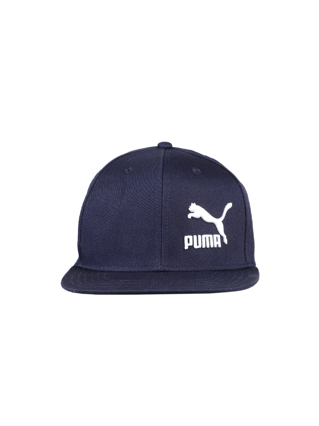 Buy Puma Unisex Navy Blue Brand Logo Printed Snapback Cap - Caps for ...