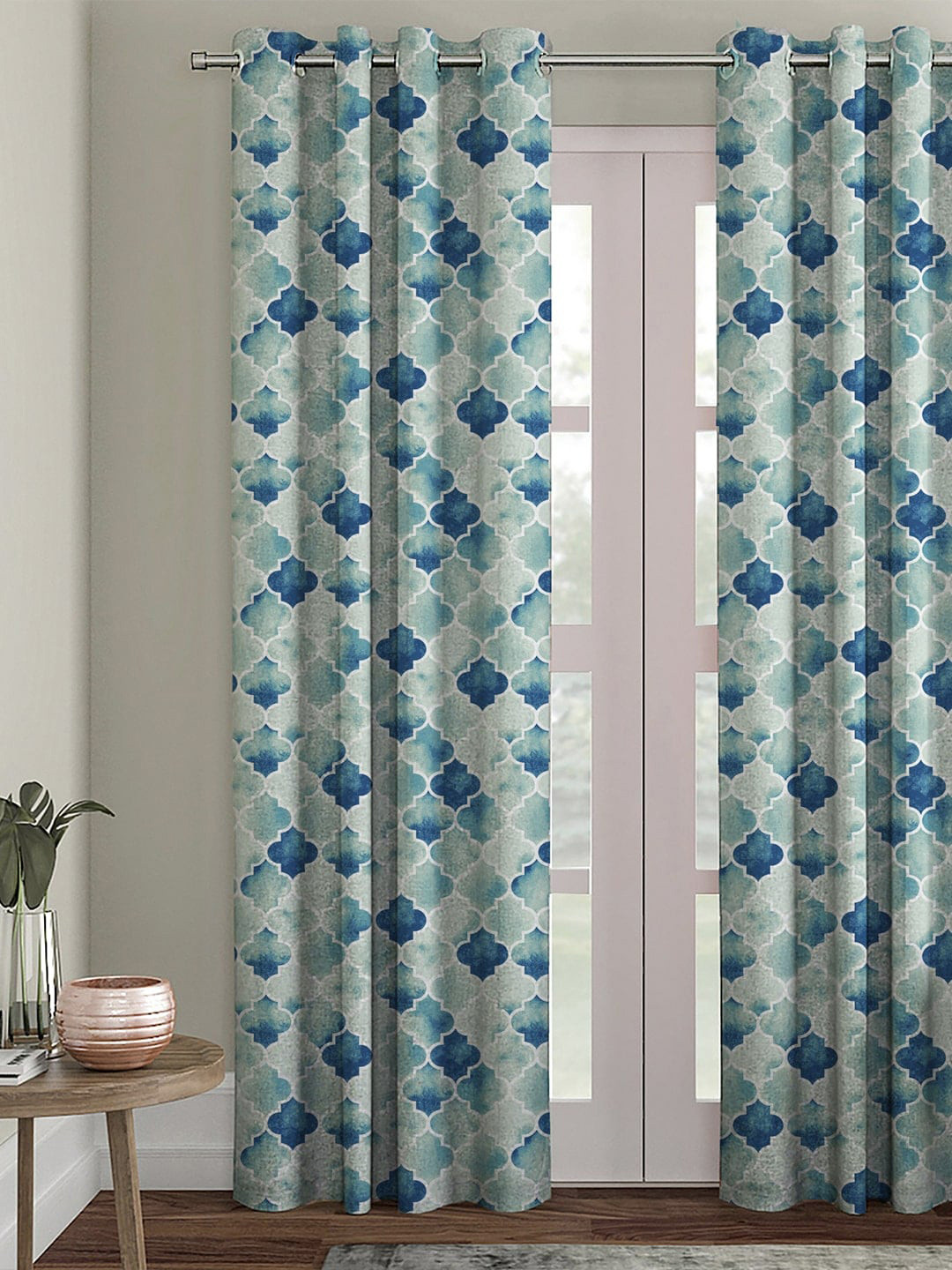 Buy HOUZZCODE Turquoise Blue Single Curtain - Curtains And Sheers for ...