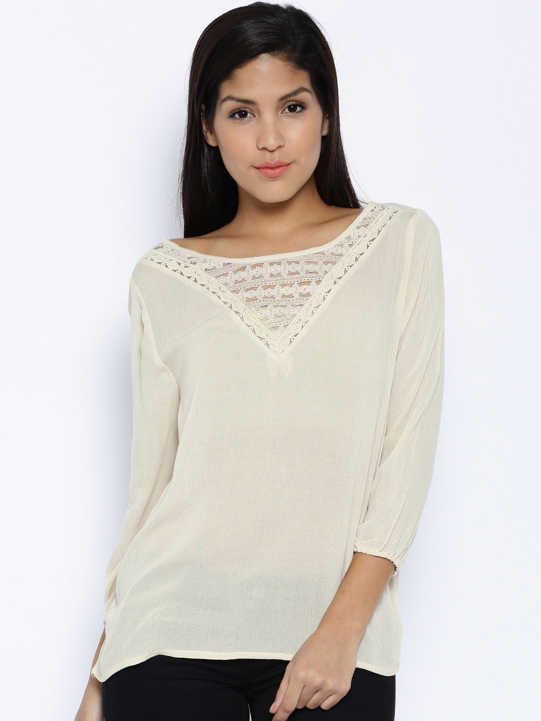 Buy ONLY Beige Top - Tops for Women 1366931 | Myntra