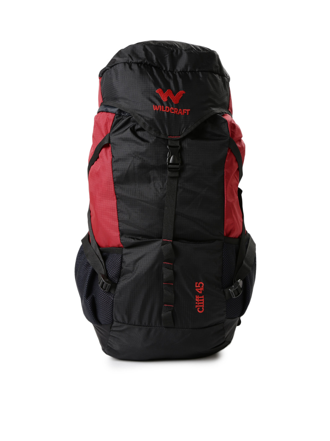 Buy Wildcraft Unisex Black & Red Printed Cliff 45 Rucksack - Rucksacks ...