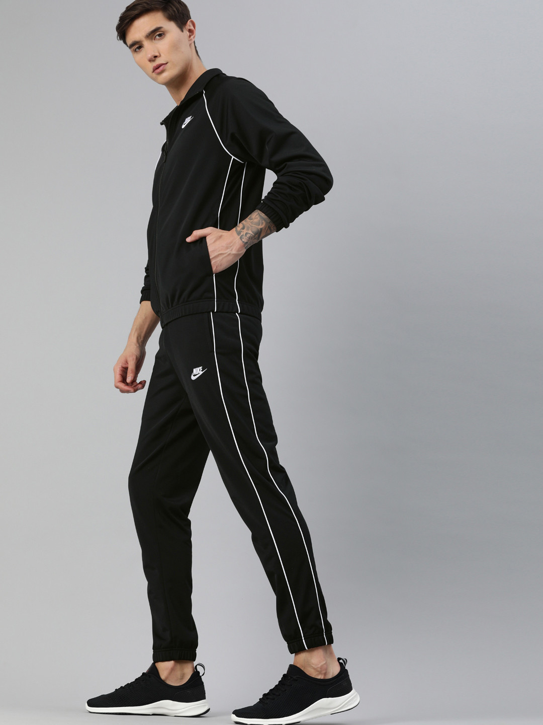 Buy Nike Men Black Solid NSW SPE PK Track Suit - Tracksuits for Men ...