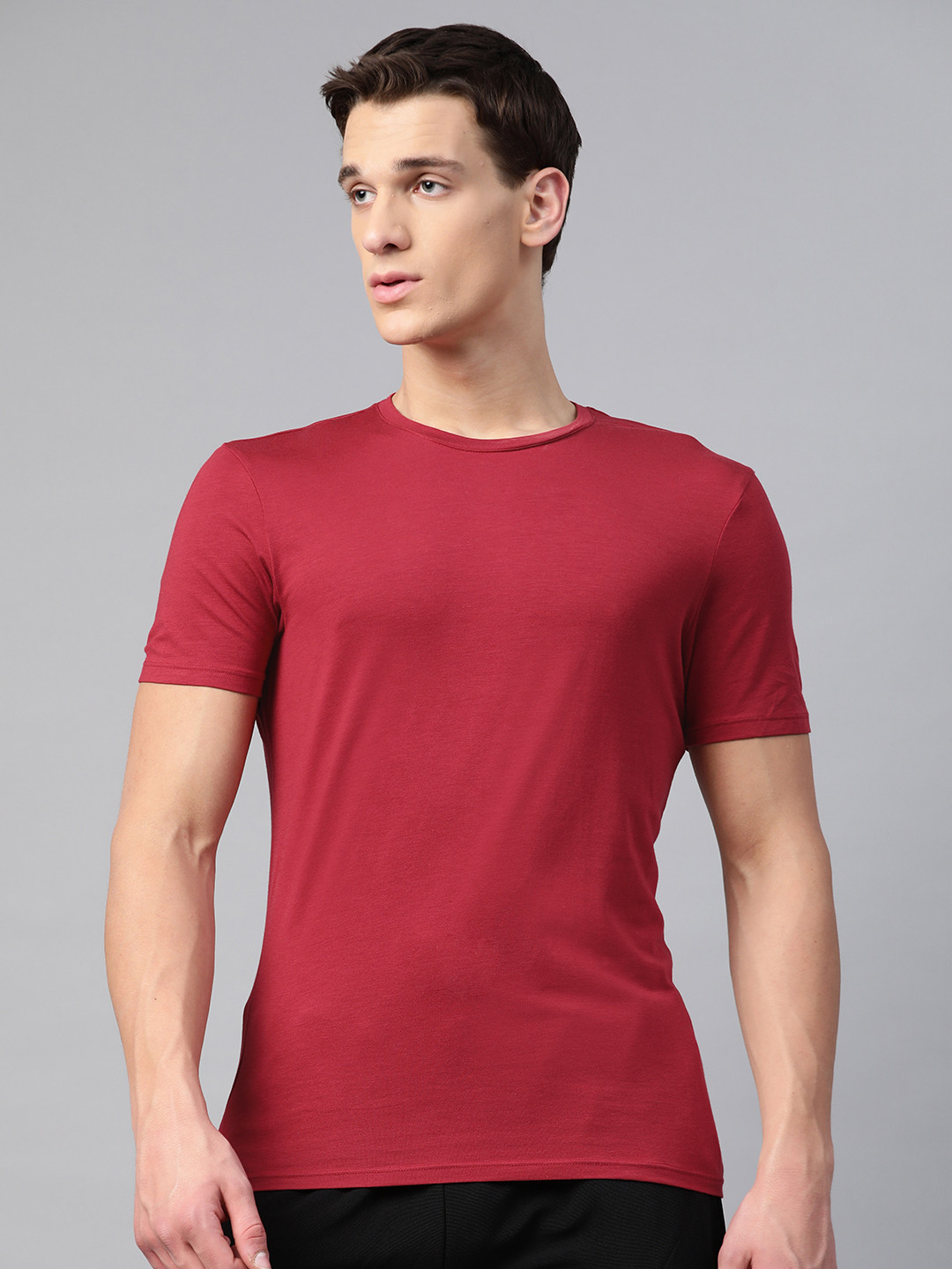 Buy Marks & Spencer Men Red Solid Innerwear Vest - Innerwear Vests for ...