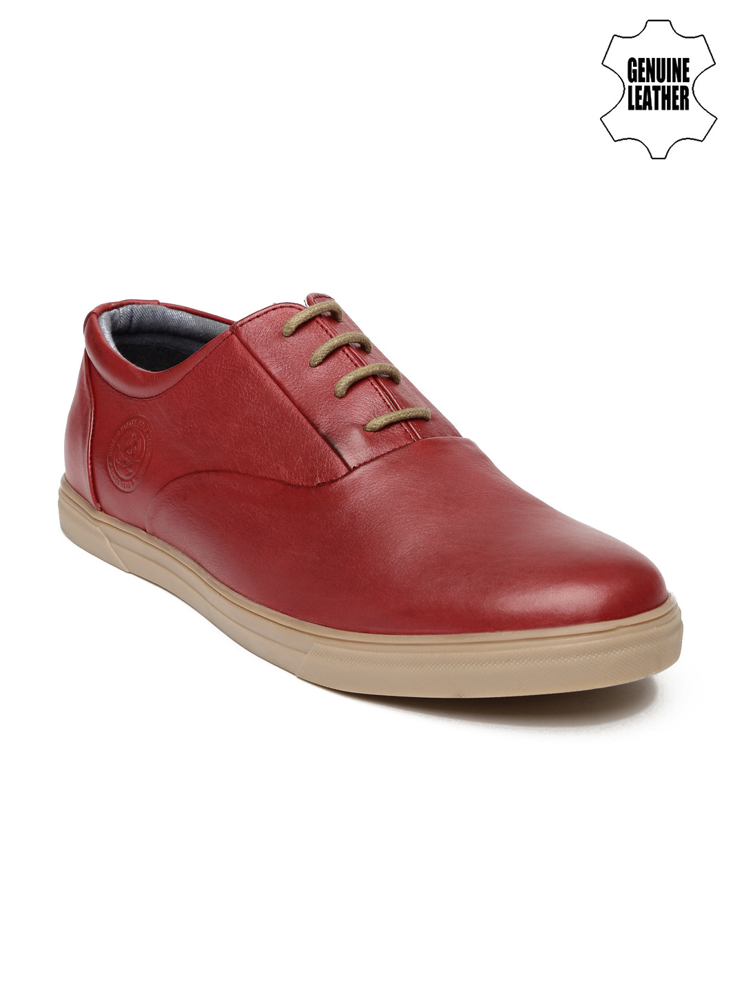 Buy U.S. Polo Assn. Men Red Genuine Leather Casual Shoes - Casual Shoes ...