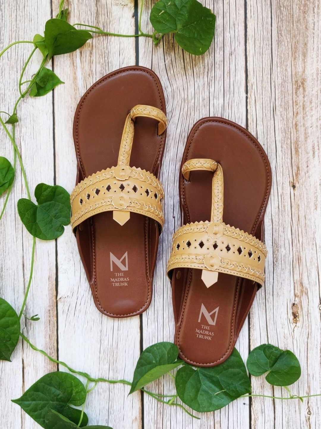 Buy THE MADRAS TRUNK Women Braided Handcrafted Kolhapuri - Flats for ...