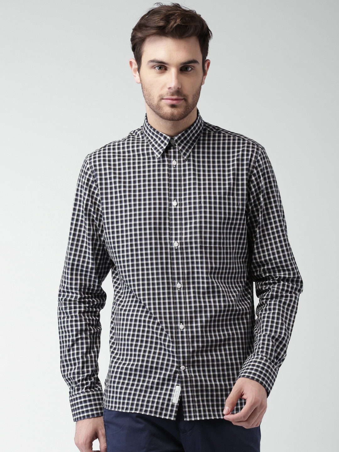 Buy SELECTED Homme Identity Black & White Checked Casual Shirt - Shirts ...
