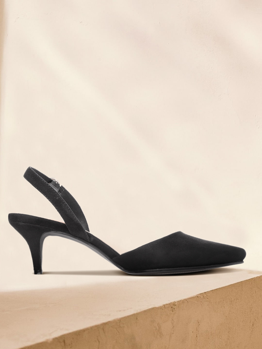 Buy Her By Invictus Women Black Solid Suede Finish Pumps - Heels for ...