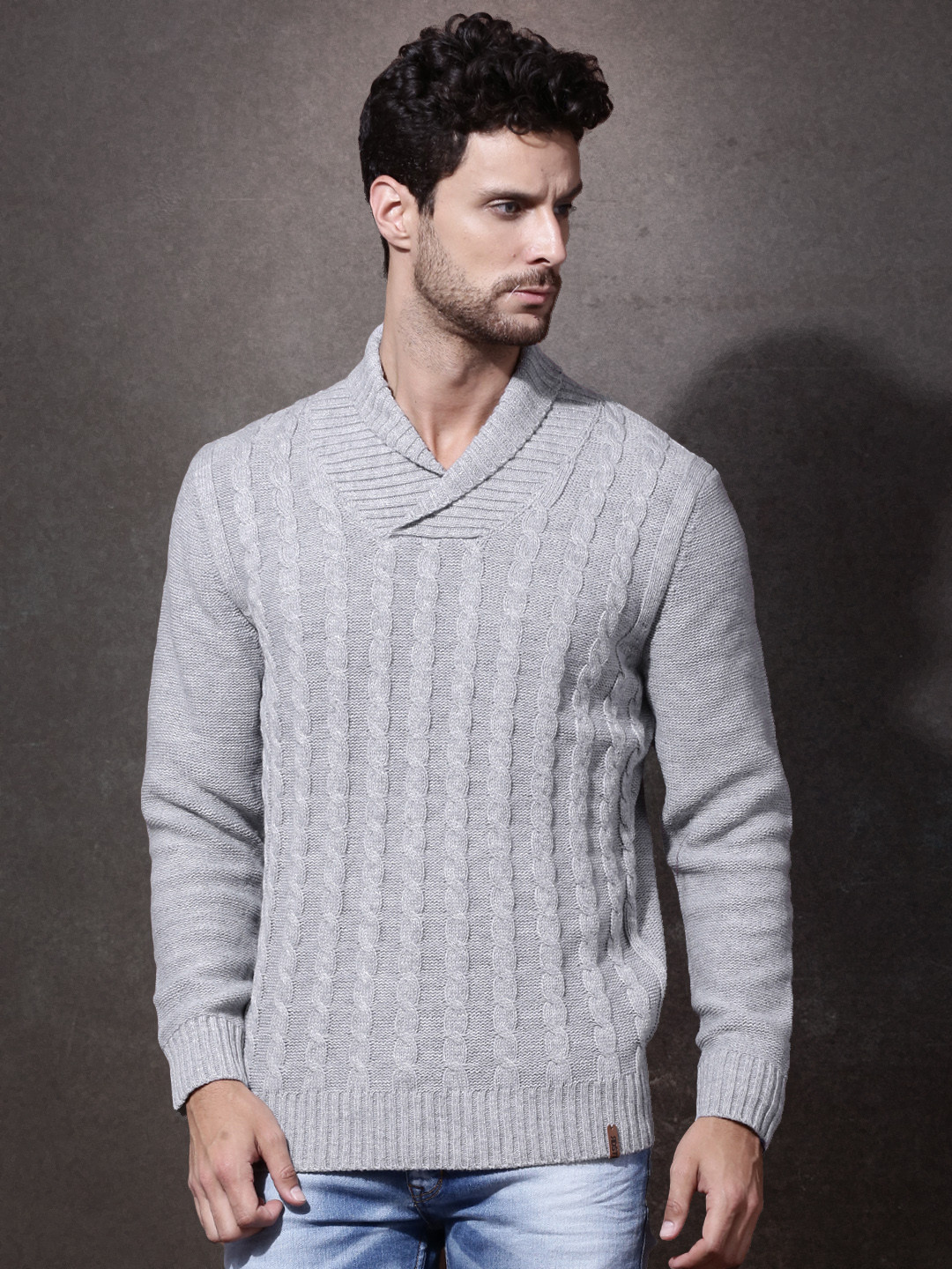 Buy Roadster Grey Sweater - Sweaters for Men 1375083 | Myntra