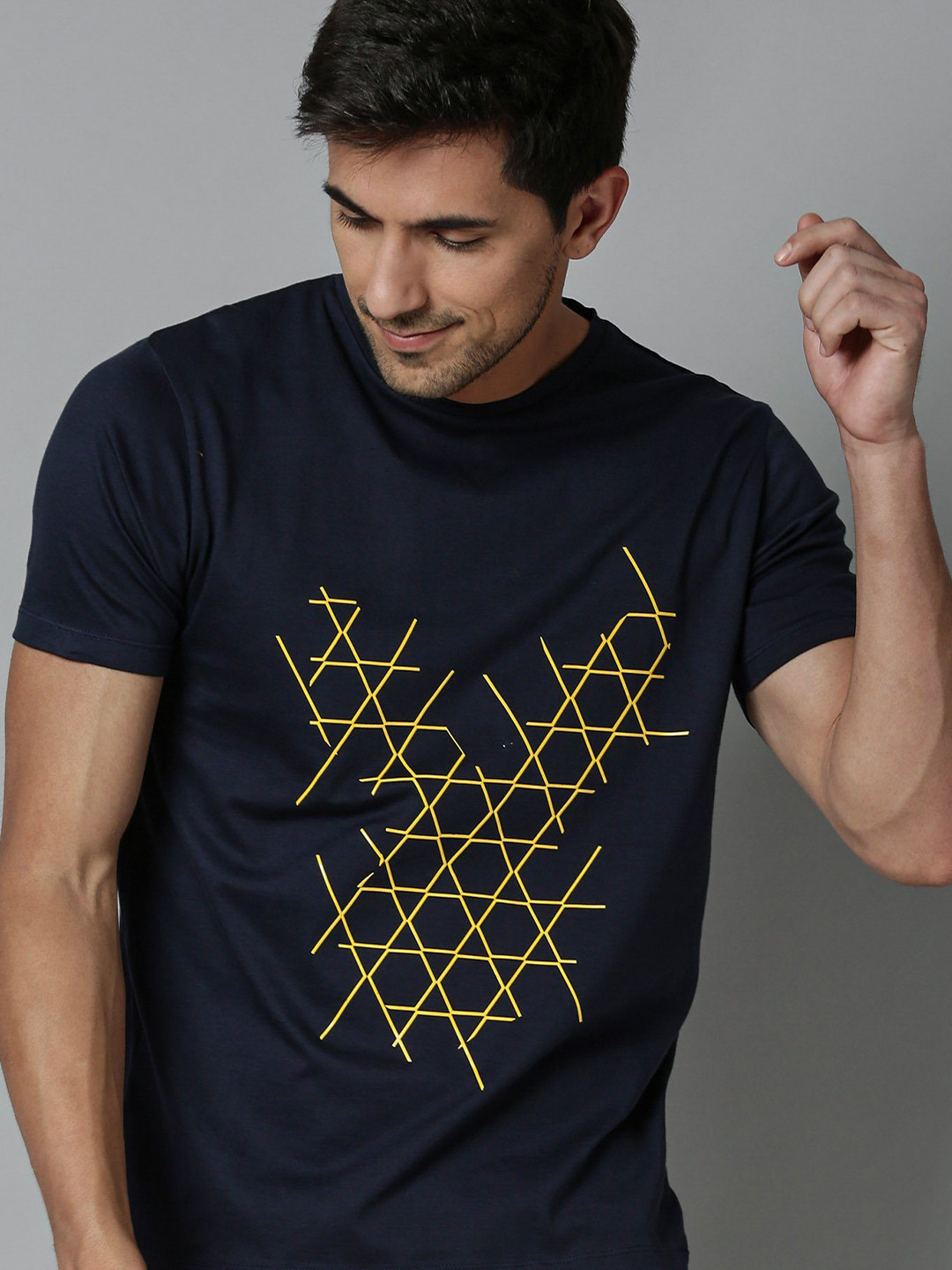 Buy RARE RABBIT Men Hegon Slim Fit Printed Round Neck T Shirt - Tshirts ...