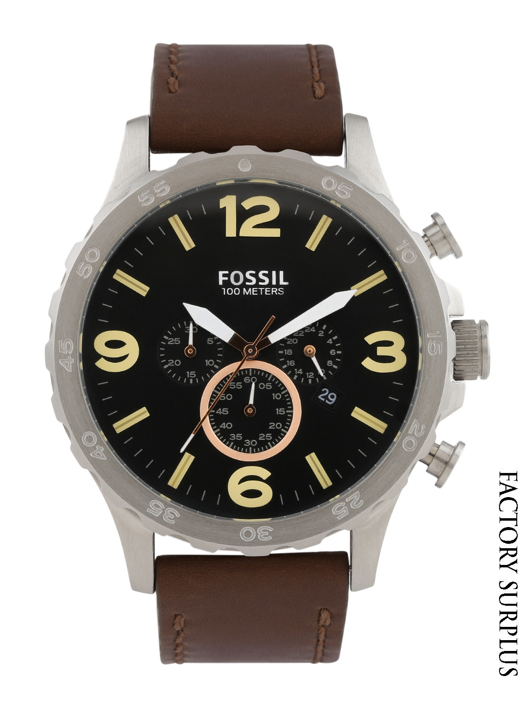Buy Fossil Men Black Chronograph Dial Watch JR1475 - Watches for Men ...