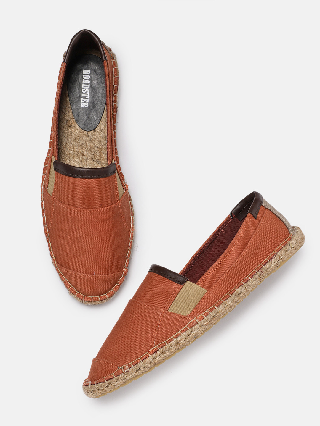 Buy Roadster Men Rust Coloured Textured Espadrilles - Casual Shoes for ...