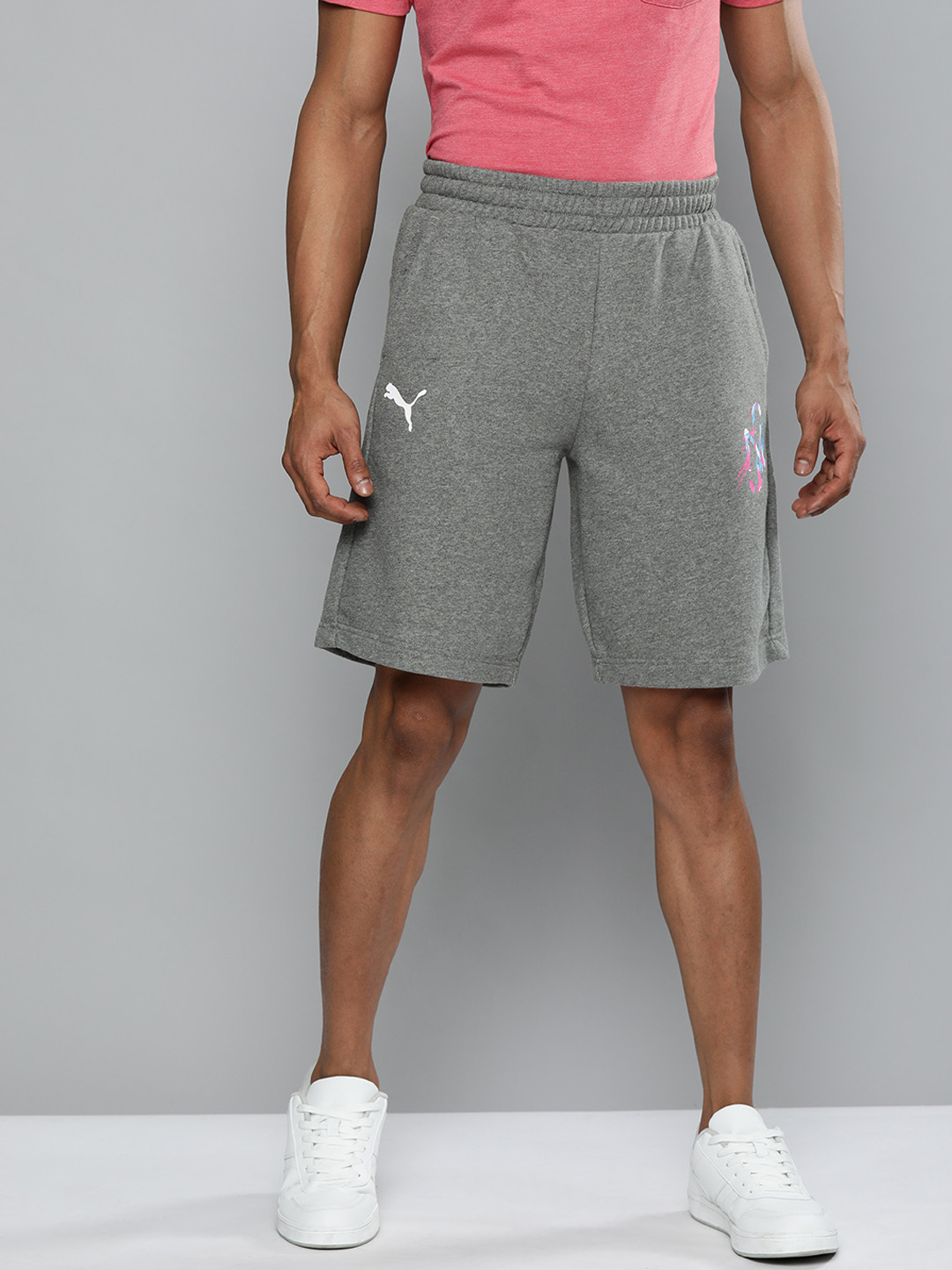 Buy Puma Men Grey Solid Regular Fit NEYMAR JR CREATIVITY Logo Regular ...
