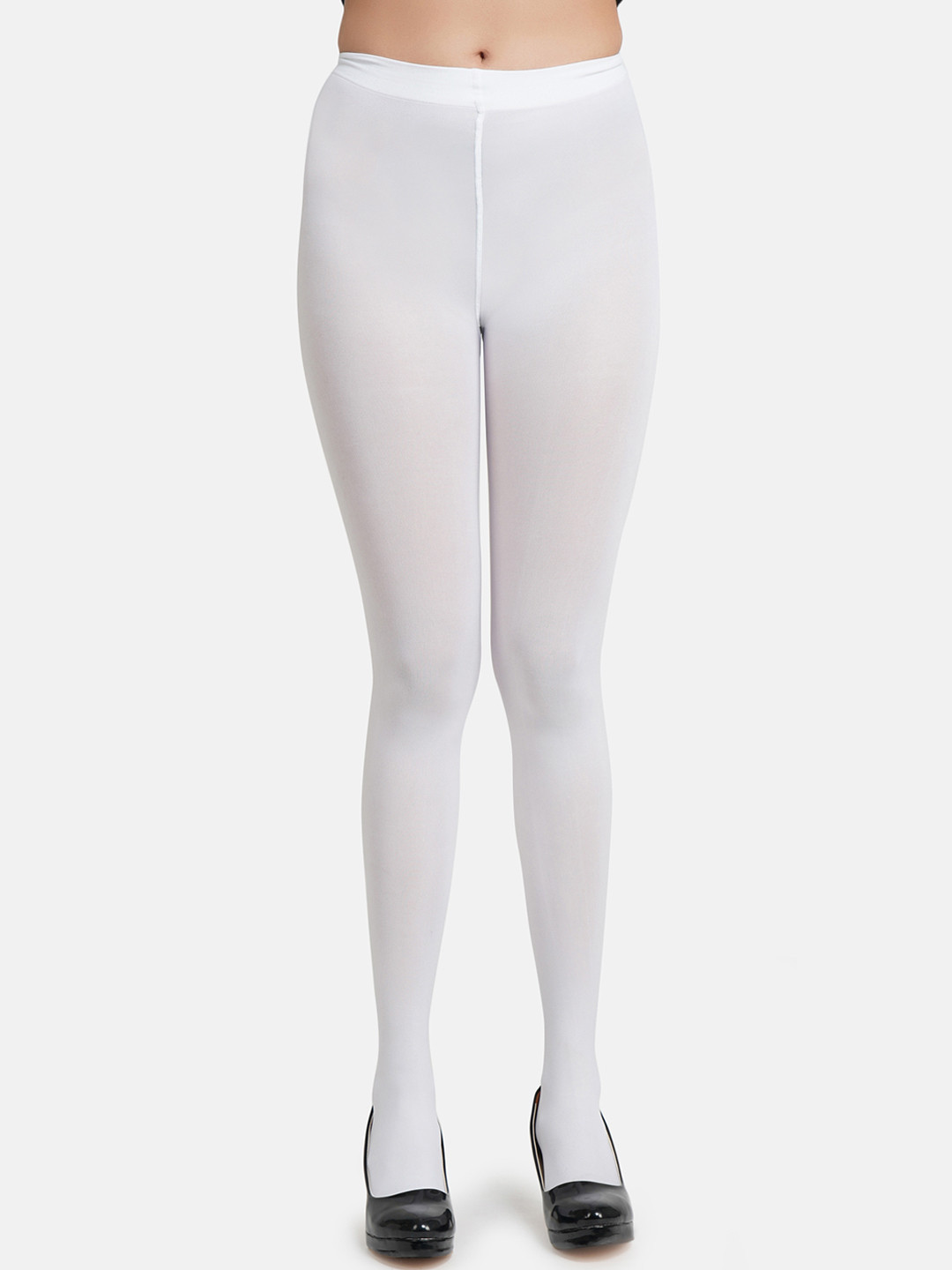 Buy N2S NEXT2SKIN Women White Solid Stockings - Stockings for Women ...