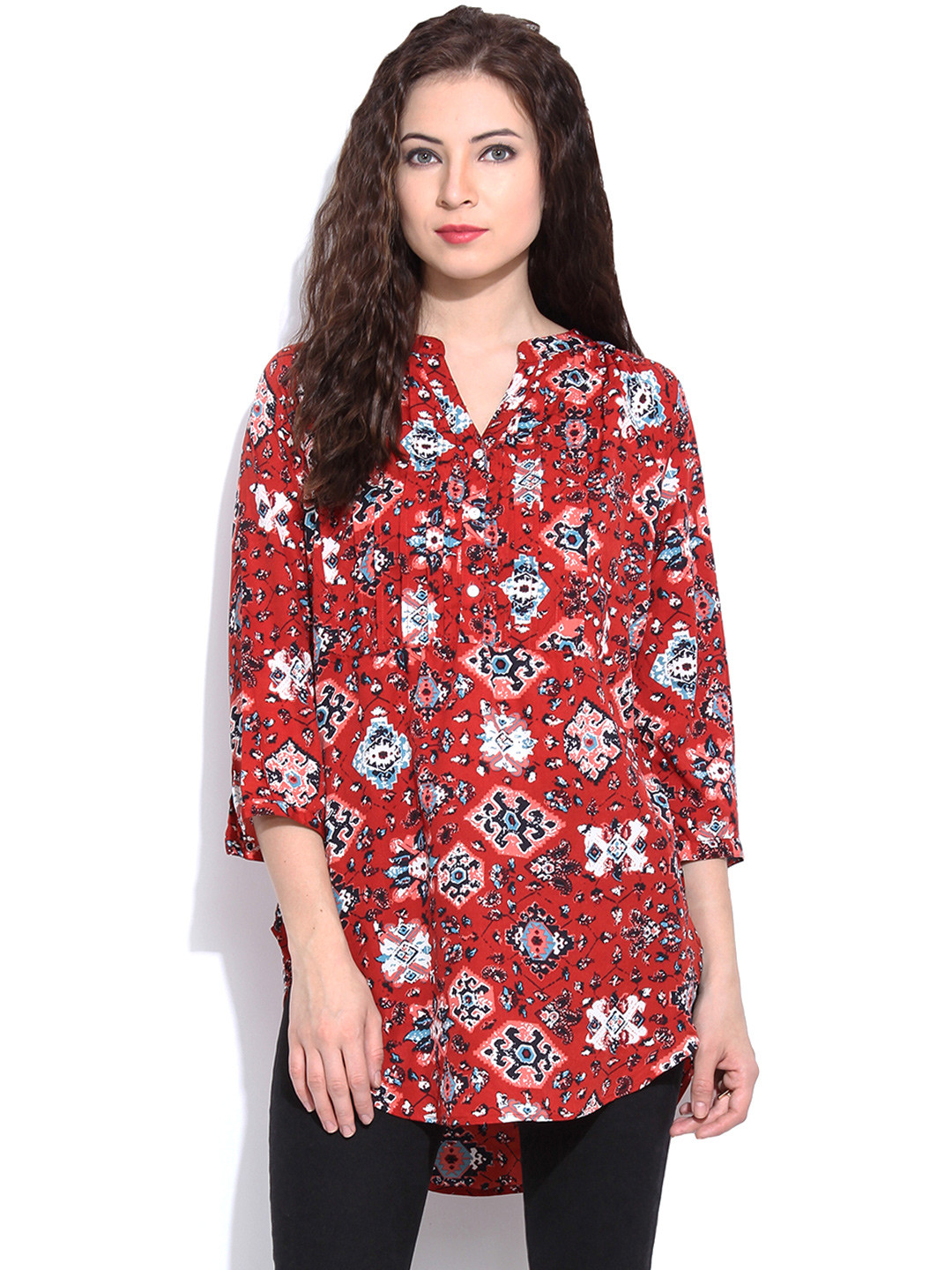 Buy Paprika Red Printed Top - Tops for Women 1383875 | Myntra