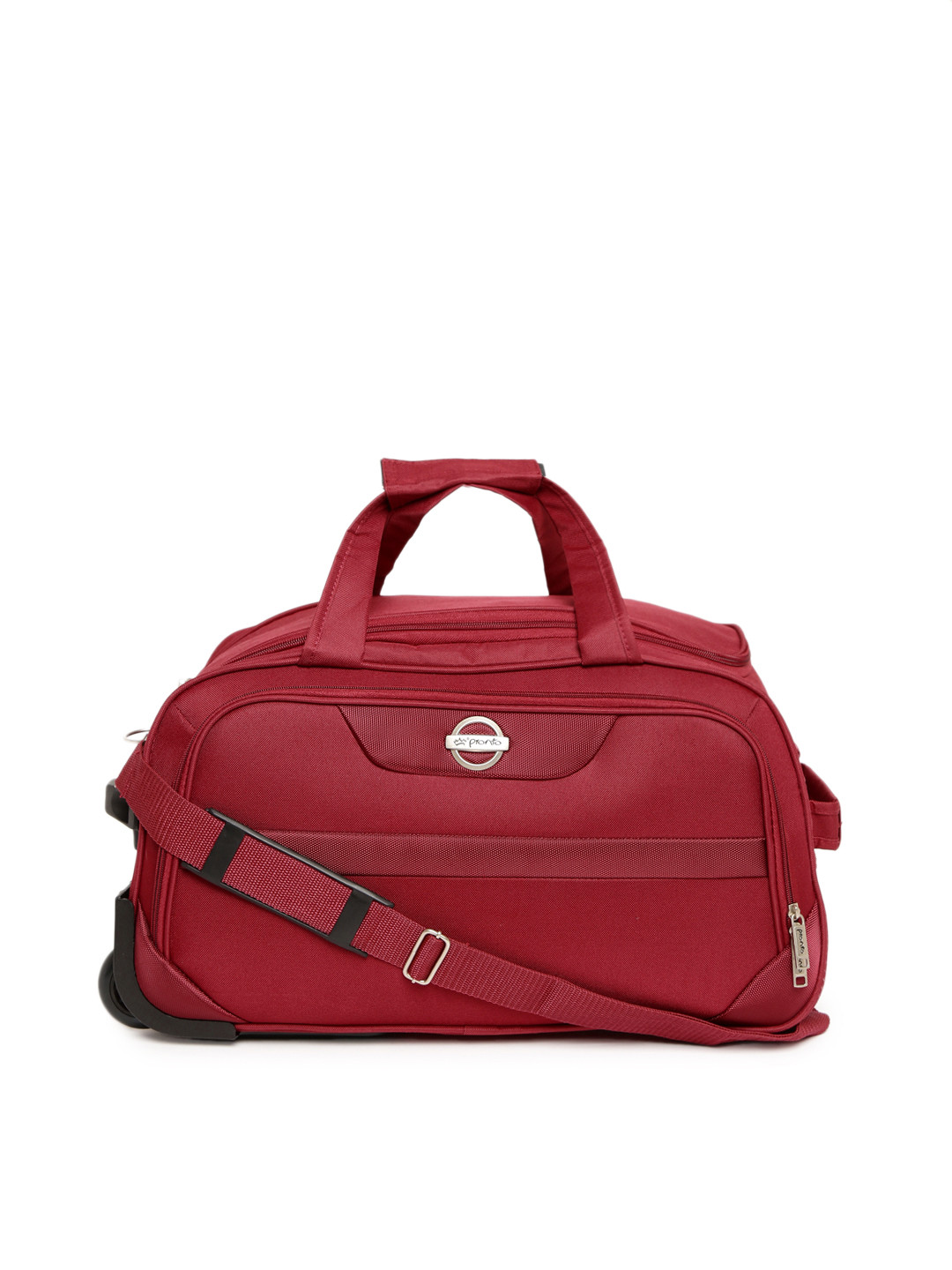 Buy Pronto Unisex Red Munic Trolley Duffel Bag - Trolley Bag for Unisex ...