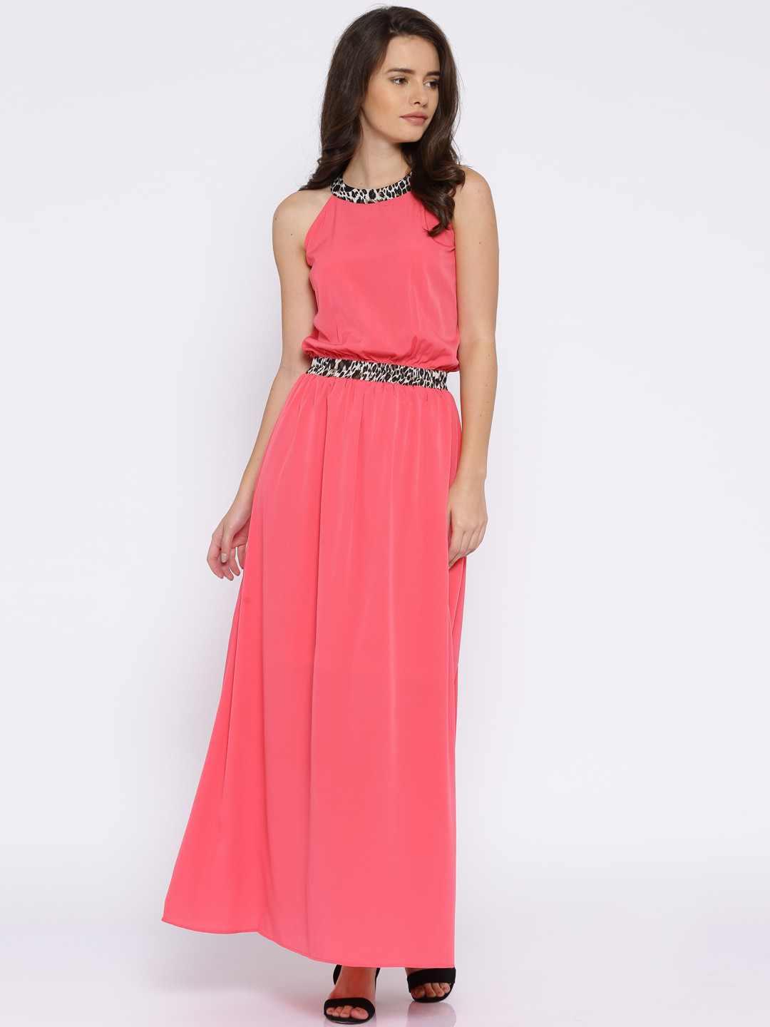 Buy Vea Kupia Pink Crepe Maxi Dress - Dresses for Women 1384031 | Myntra