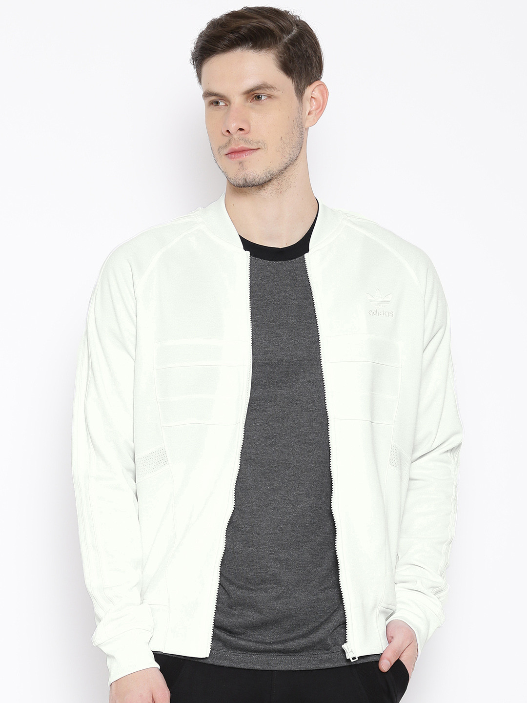 Buy ADIDAS Originals White Superstar TT Jacket - Jackets for Men ...