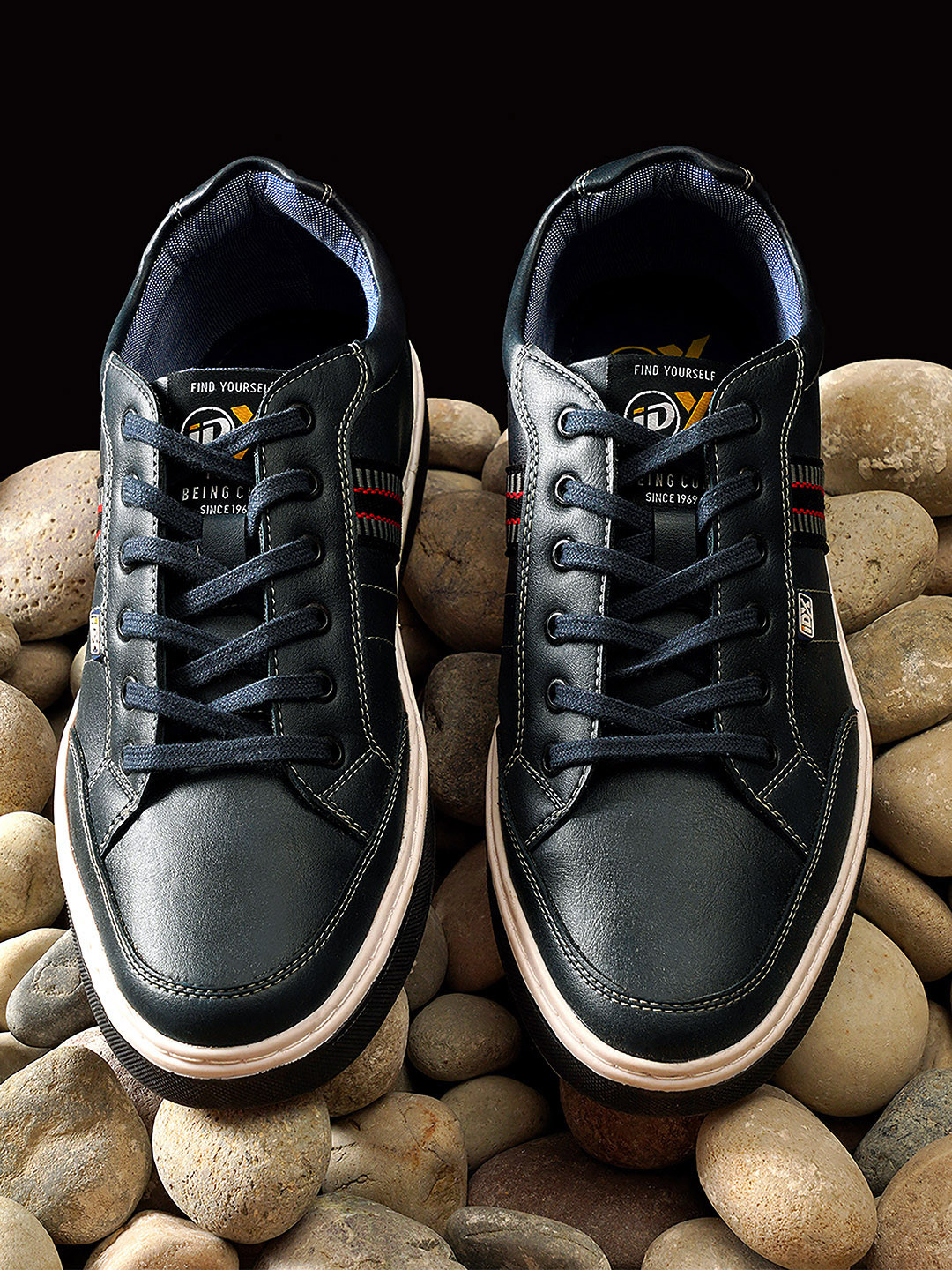 Buy ID Men Navy Blue Lace Up Casual Shoes - Casual Shoes for Men ...