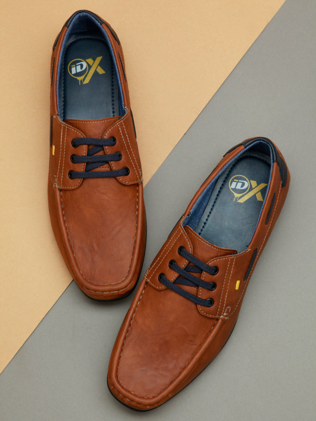 Buy ID Men Tan Brown Lace Up Casual Shoes - Casual Shoes for Men ...