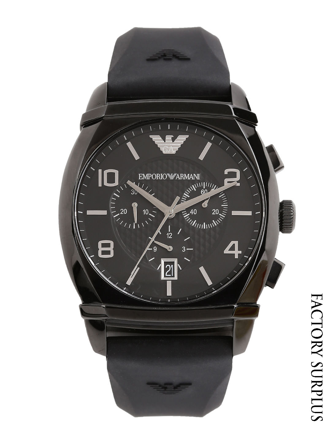 Buy Emporio Armani Men Black Dial Chronograph Watch AR0349 - Watches ...