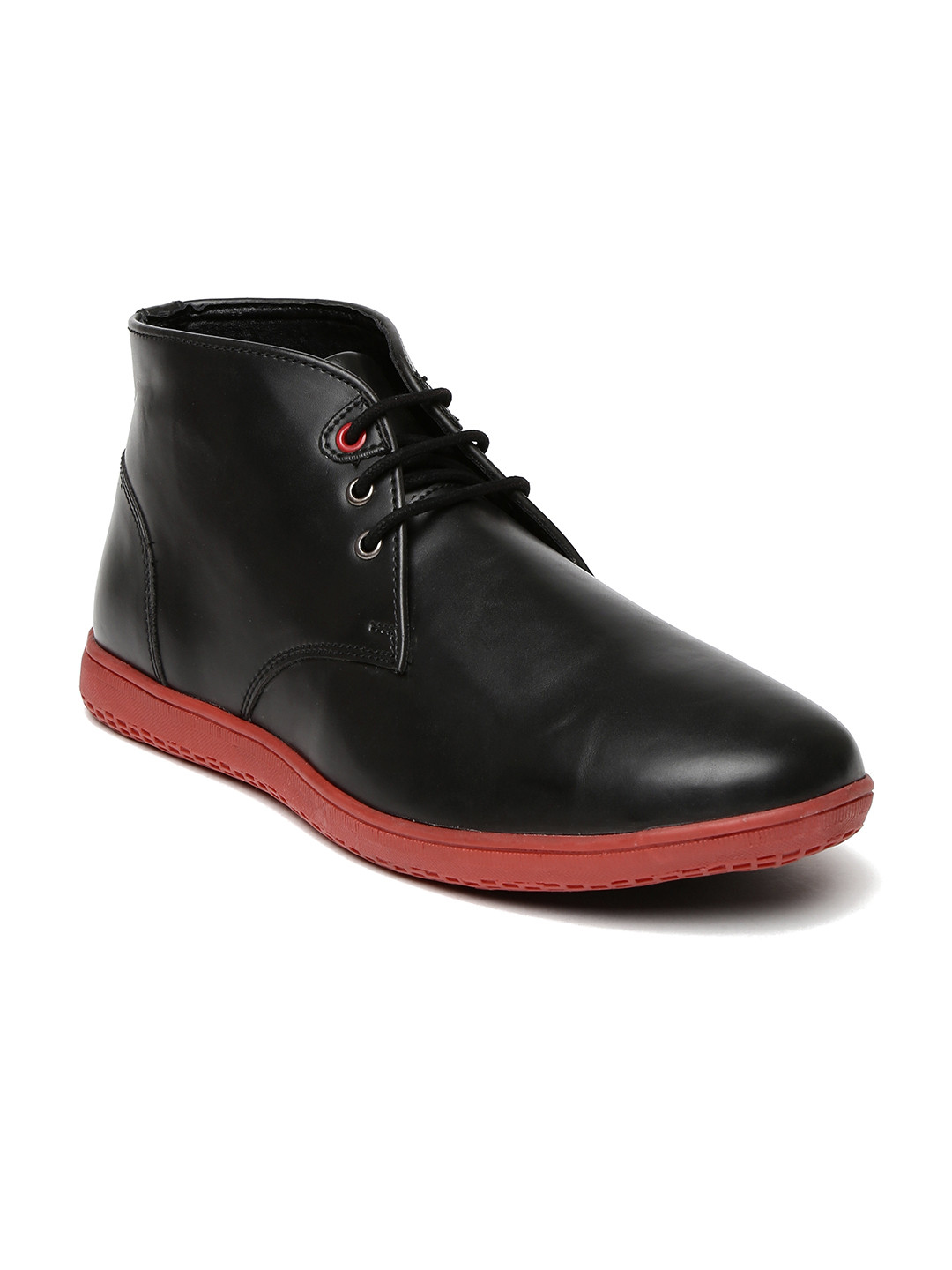 Buy Bata Men Black Leather Chukka Boots - Boots for Men 1387616 | Myntra