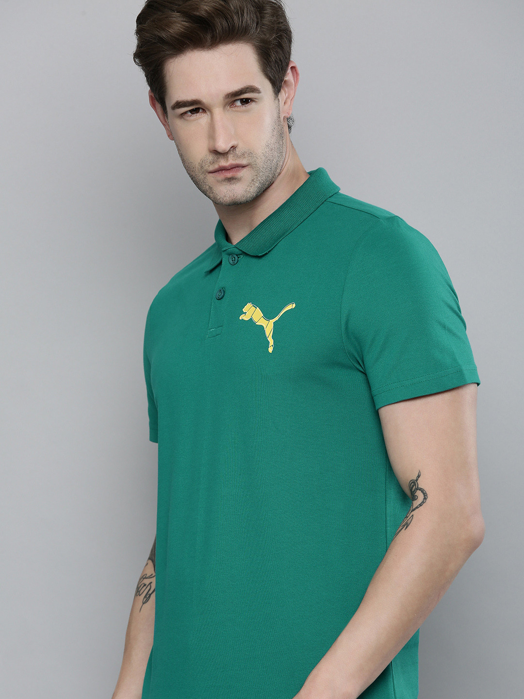 Buy Puma Solid Polo Collar Slim Fit T Shirt - Tshirts for Men 13887558 ...