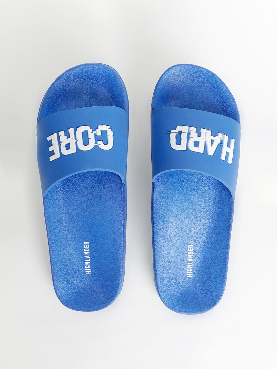 Buy HIGHLANDER Men Blue Printed Sliders - Flip Flops for Men 13887892 ...