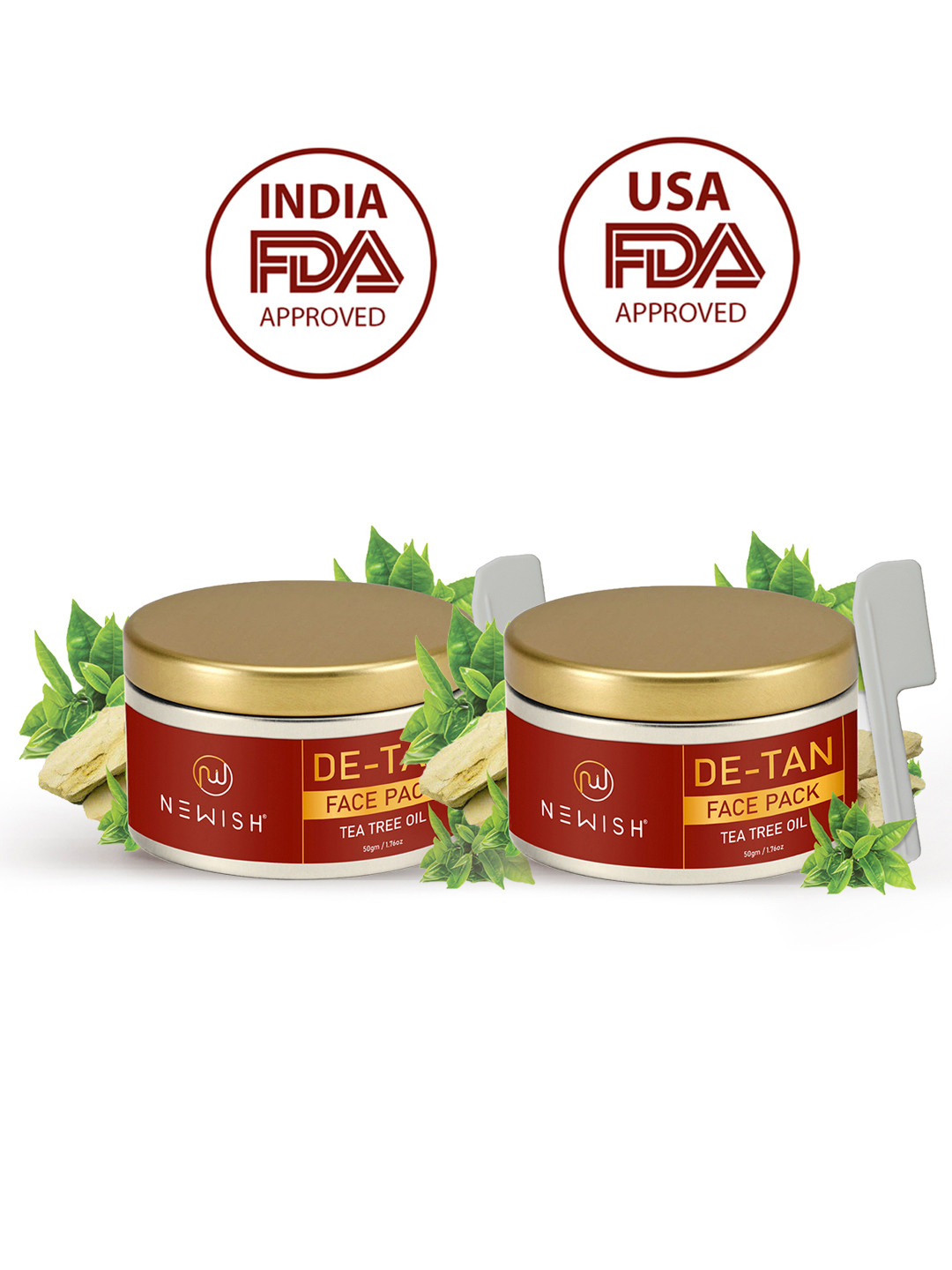 Buy Newish De Tan Face Pack For Men & Women (Pack Of 2) - Mask And Peel ...