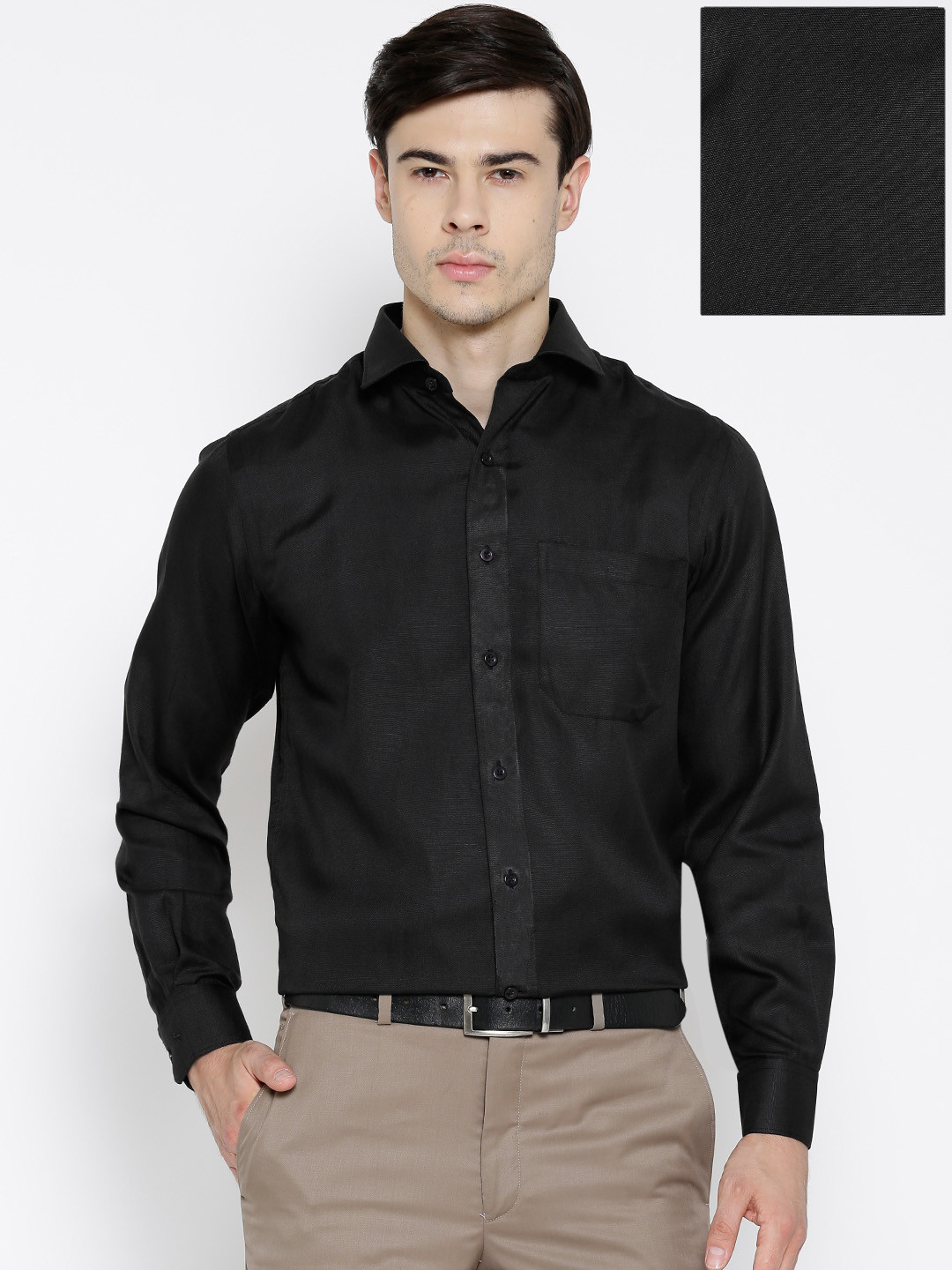 Buy John Players Black Slim Formal Shirt - Shirts for Men 1390982 | Myntra