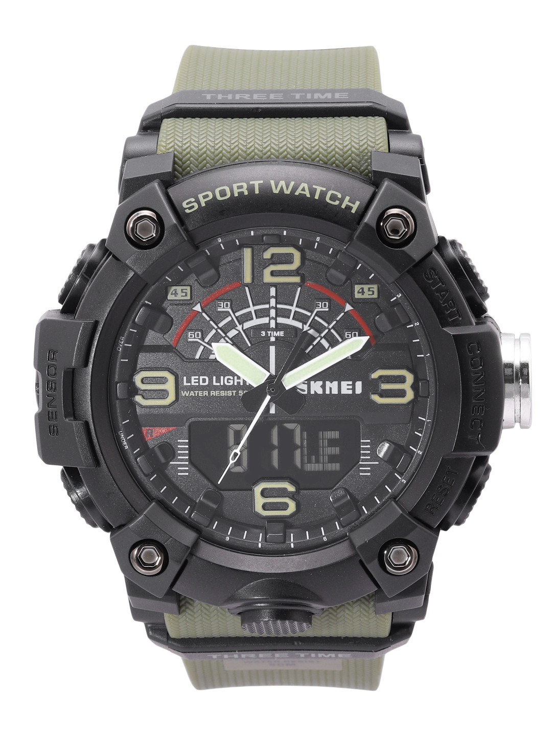 Buy Skmei Men Green Analogue And Digital Multifunction Watch 1619 ...