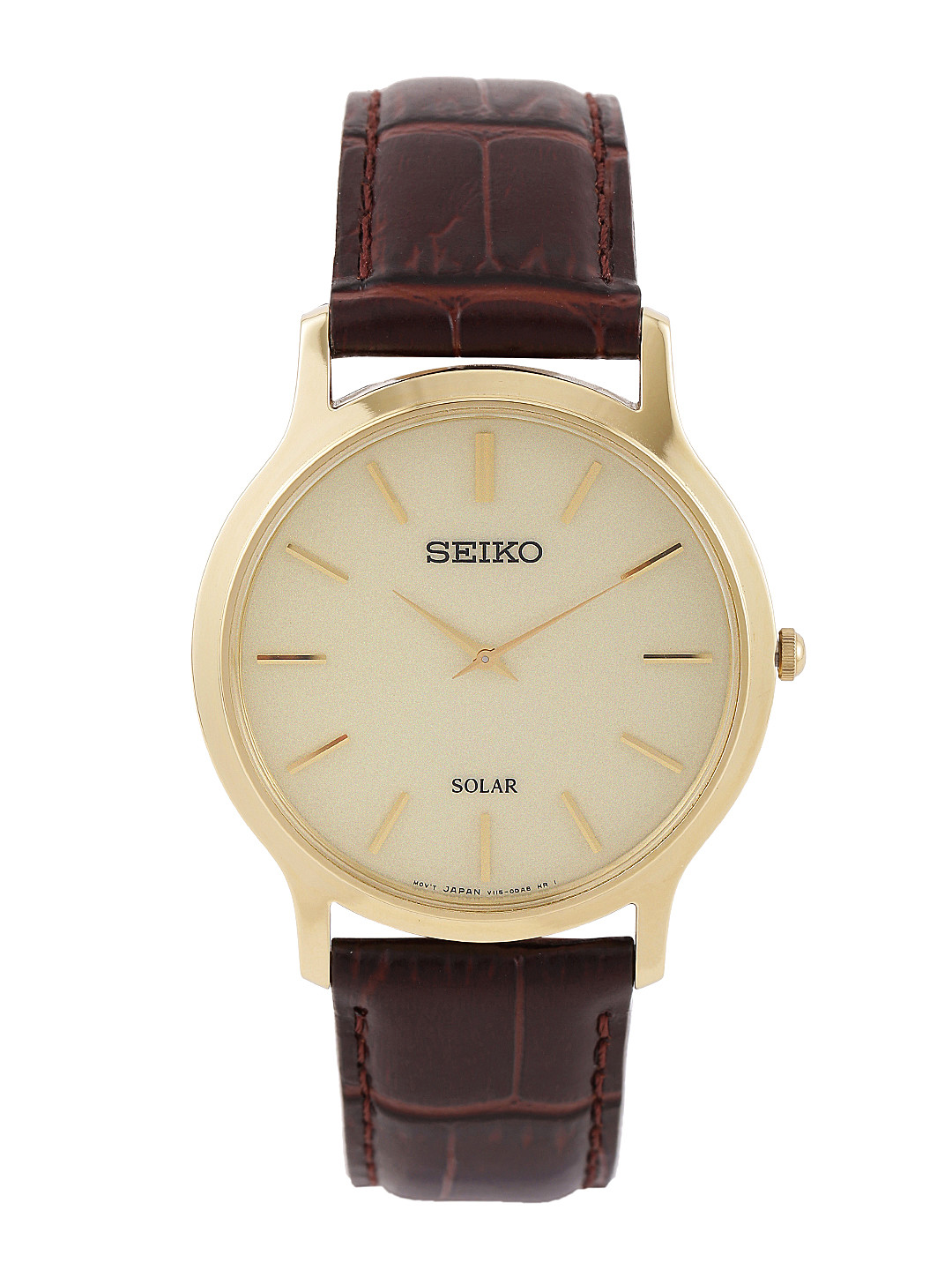 Buy SEIKO Solar Men Gold Toned Dial Watch SUP870P1 - Watches for Men ...