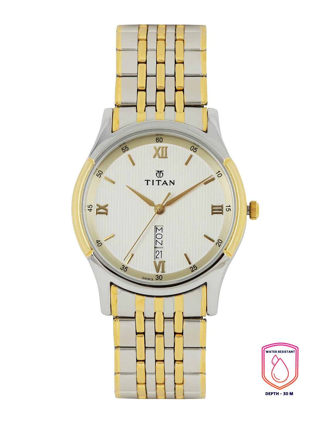 Buy Titan Men Off White Dial Watch 1636BM01 - Watches for Men 1399806 ...