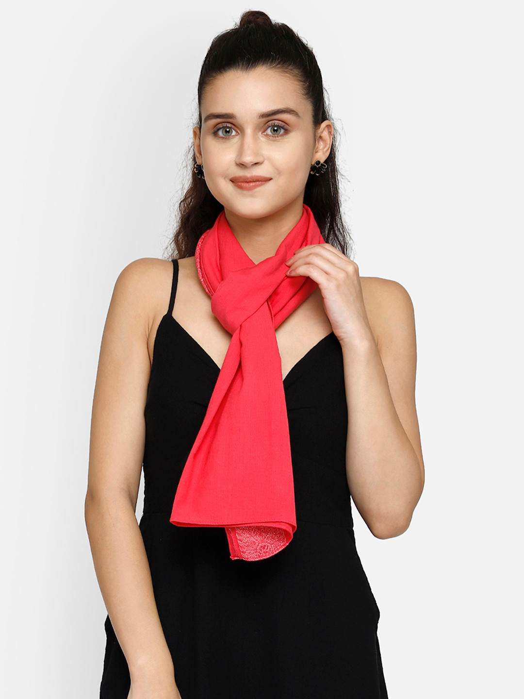 Buy Aditi Wasan Women Red Solid Stole - Stoles for Women 14007690 | Myntra