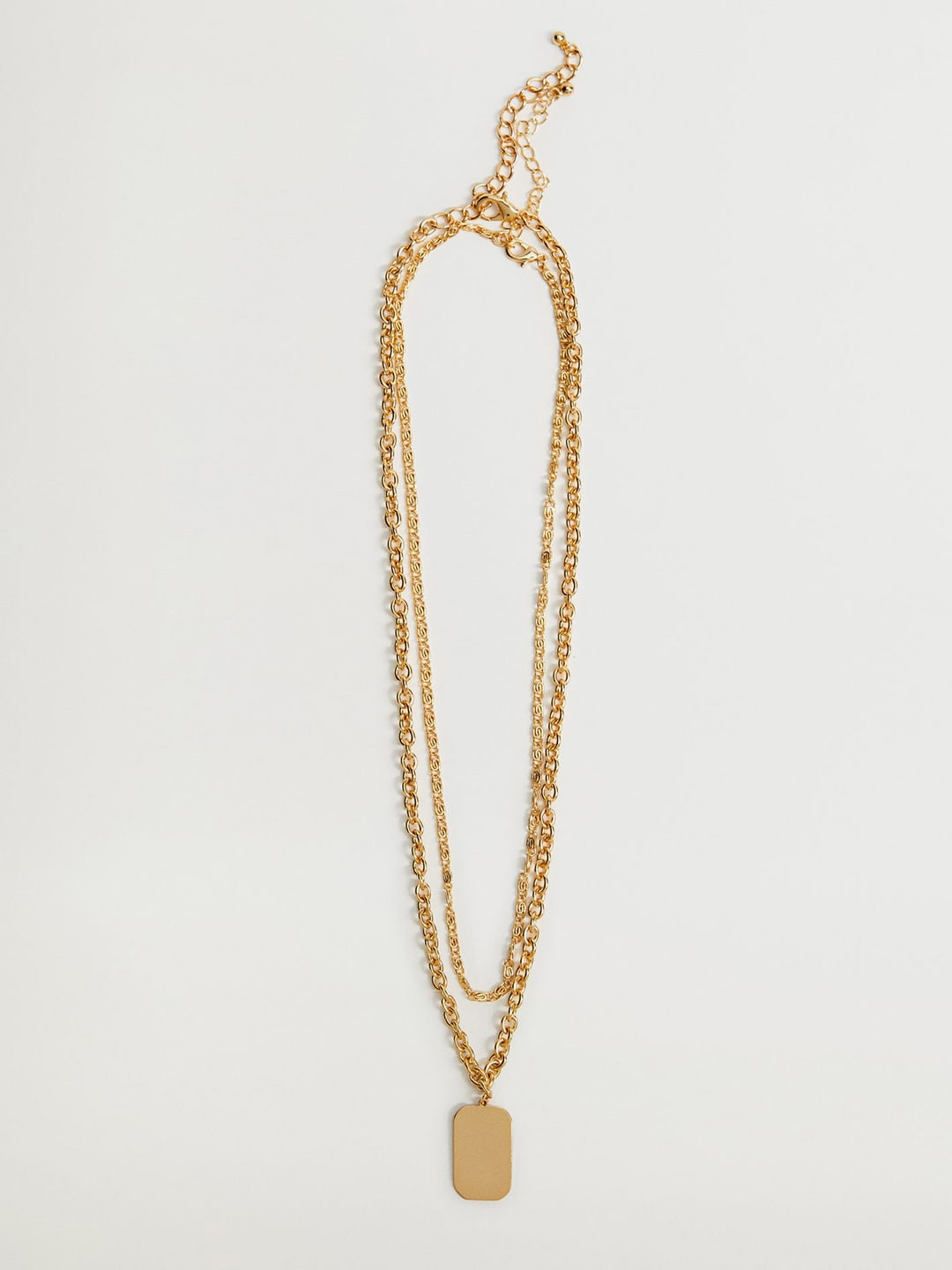 Buy MANGO Gold Toned Layered Necklace - Necklace And Chains for Women ...