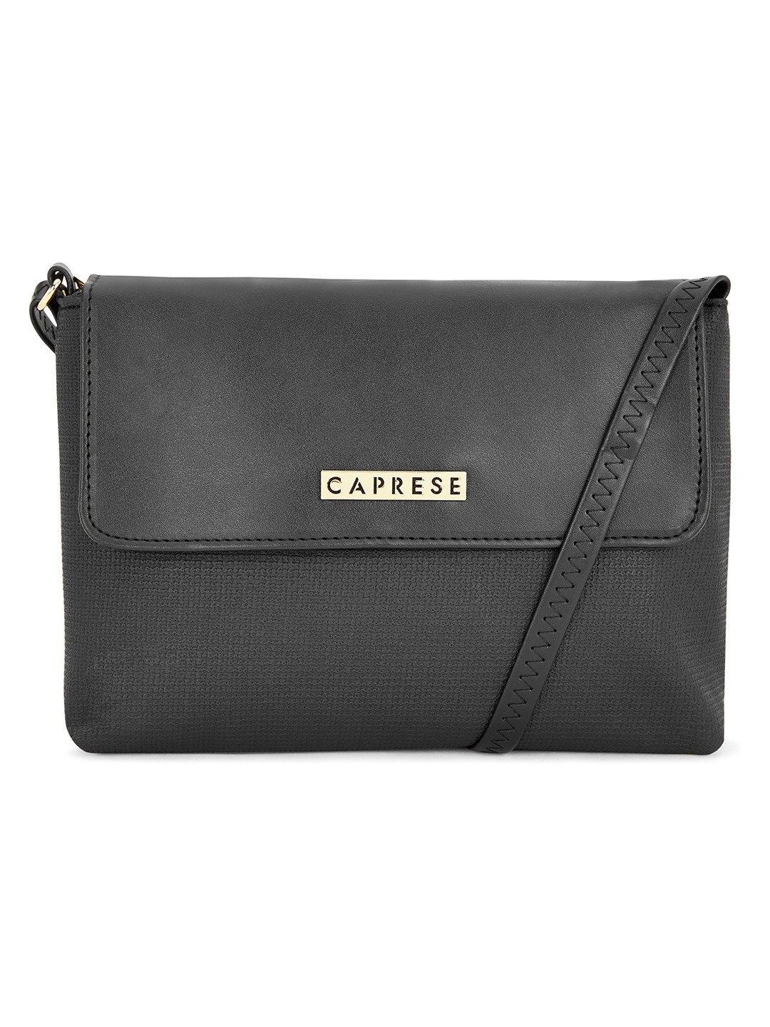 Buy Caprese Black Textured Sling Bag - Handbags for Women 14036012 | Myntra