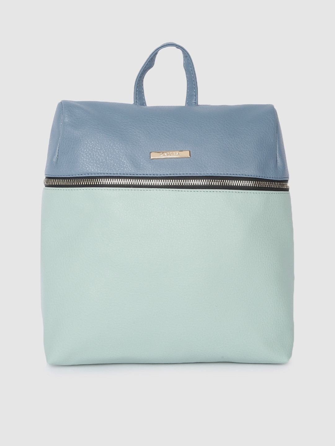 Buy Caprese Women Blue & Green Colourblocked Backpack - Backpacks for ...
