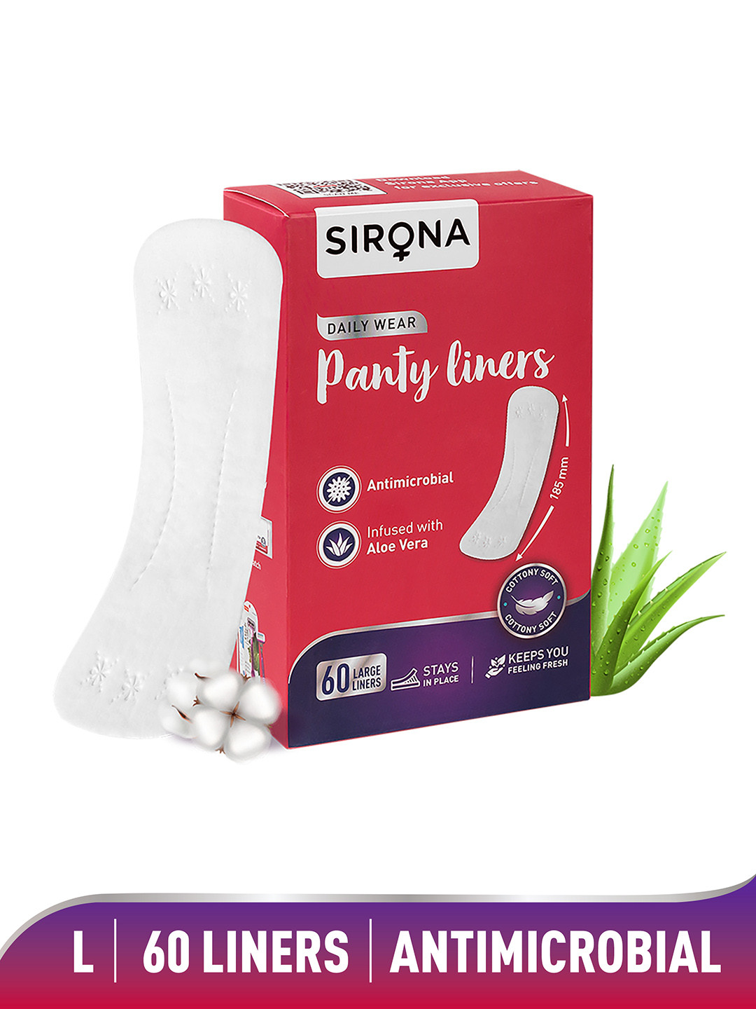 Buy Sirona Ultra Thin Large Premium Panty Liners - Pantyliners for ...