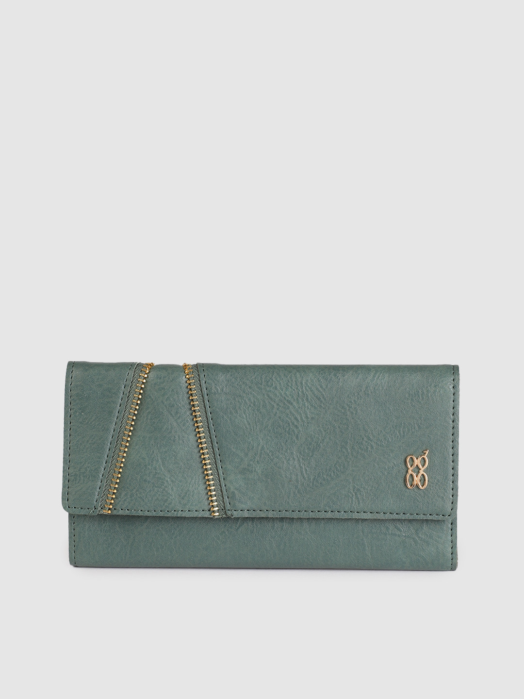 Buy Baggit Women Green Solid Three Fold Wallet - Wallets for Women ...