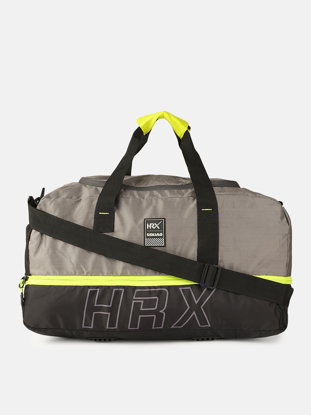 Buy HRX By Hrithik Roshan Unisex Grey Lifestyle Utility Duffel Bag ...