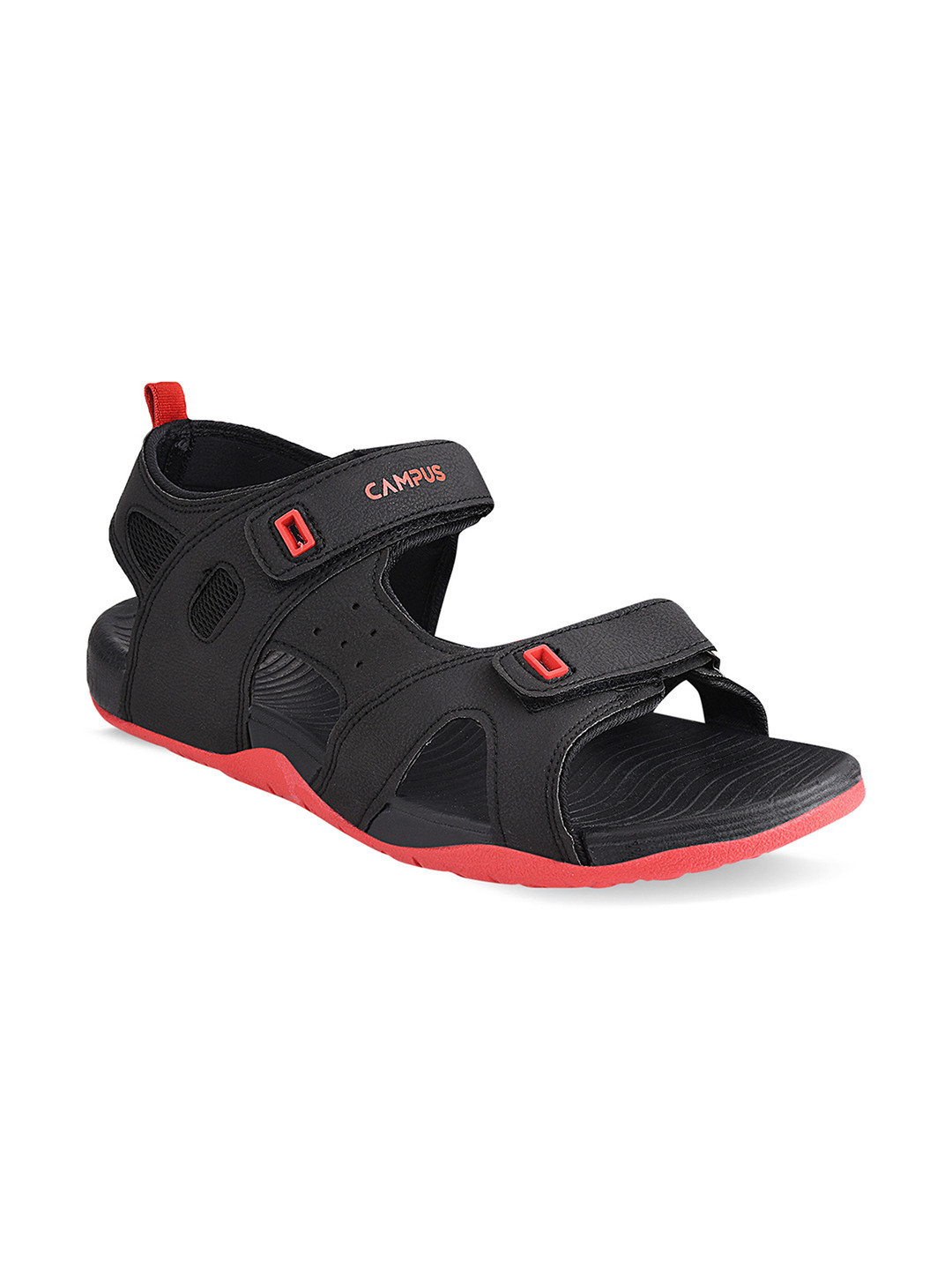 Buy Campus Men Black & Red Sports Sandals - Sandals for Men 14074910 ...