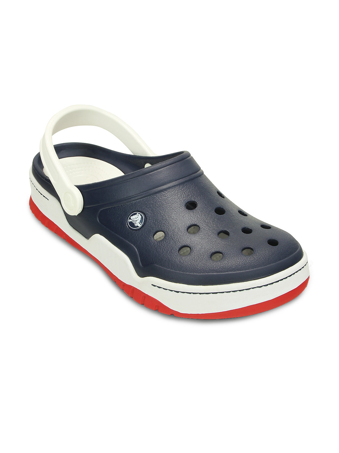 Buy Crocs Front Court Unisex Black White Clogs - Flip Flops for Unisex ...