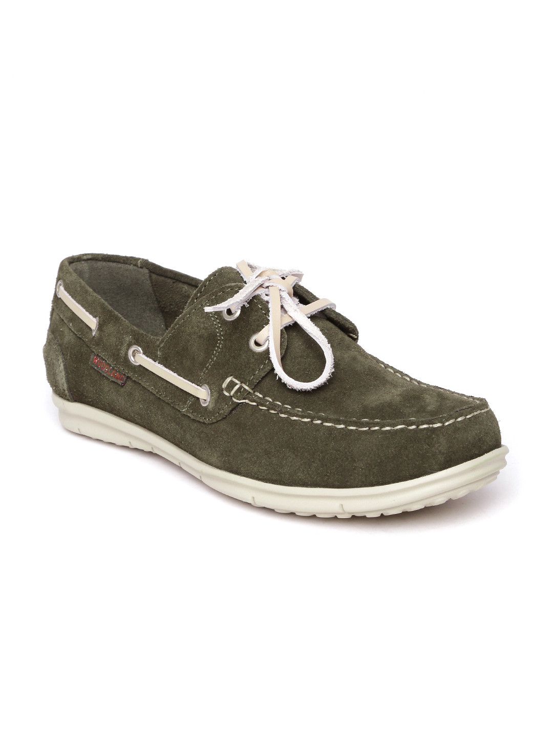 Buy Woodland ProPlanet Men Olive Green Suede Boat Shoes - Casual Shoes ...