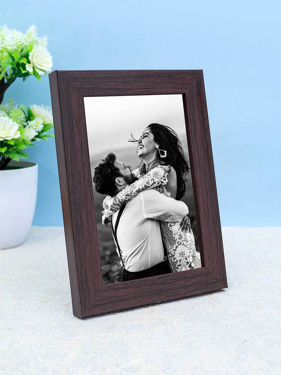 Buy Golden Peacock Brown & Black Solid Table Top Photo Frame - Photo ...