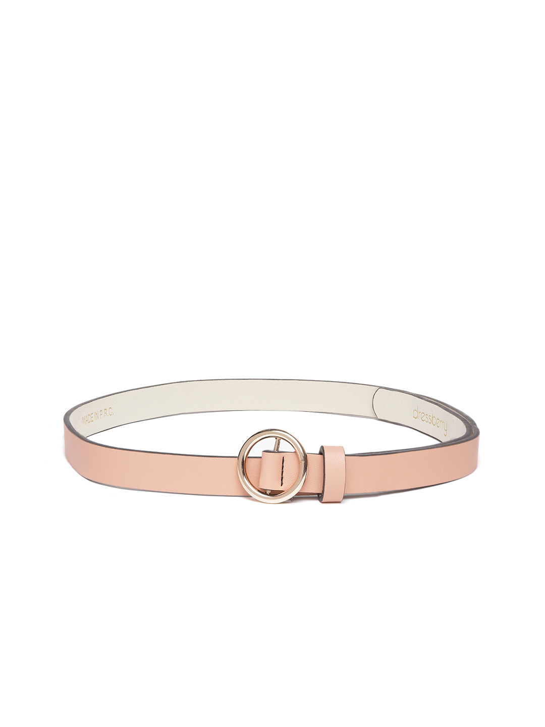 Buy DressBerry Women Peach Coloured Solid Belt - Belts for Women ...
