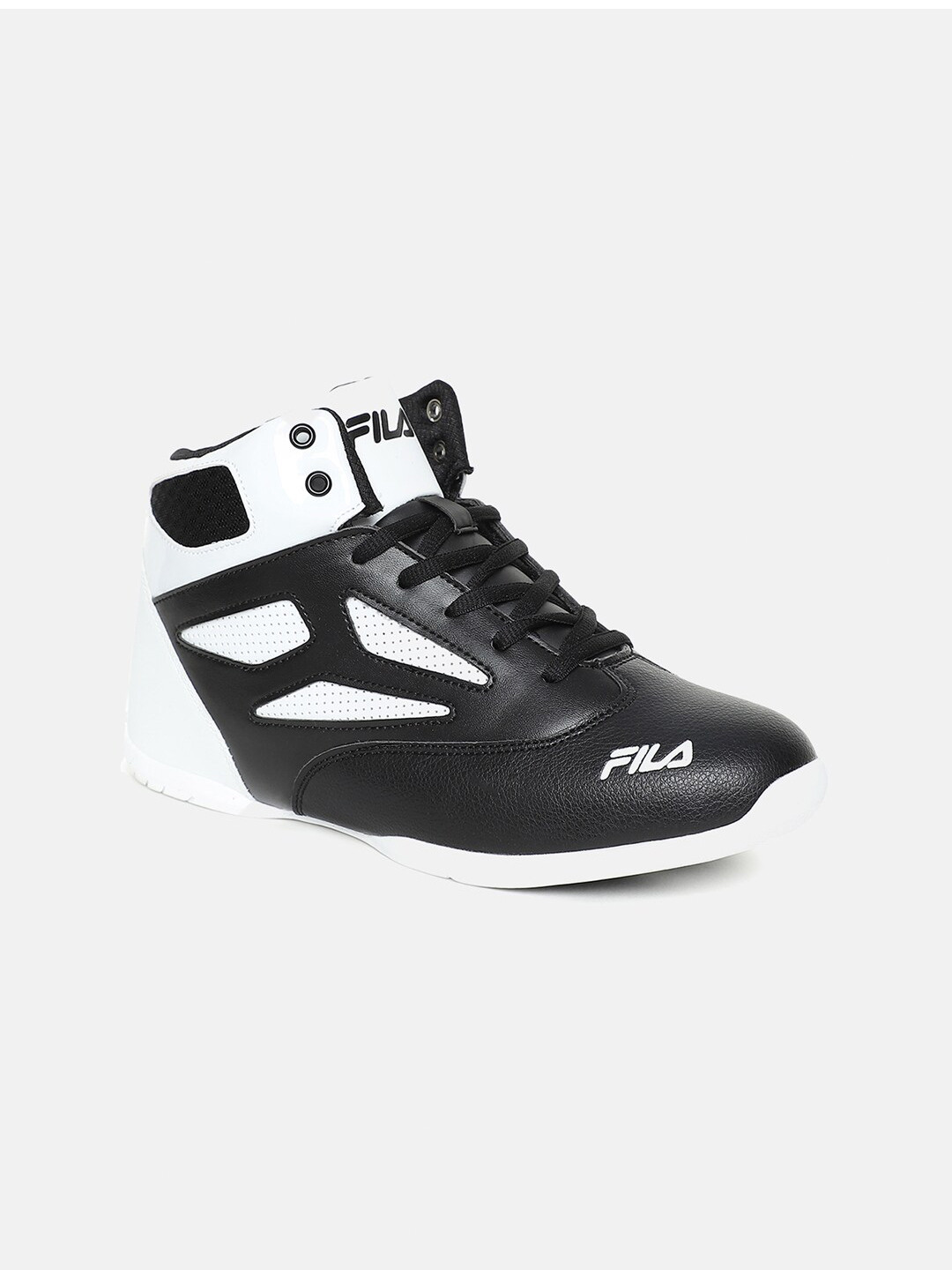 Buy FILA Men Black PU Mid Top Rim Loop II Basketball Shoes - Sports ...